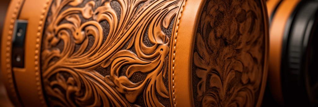 Laser Engraved Leather Accessories: Leather Stand Out